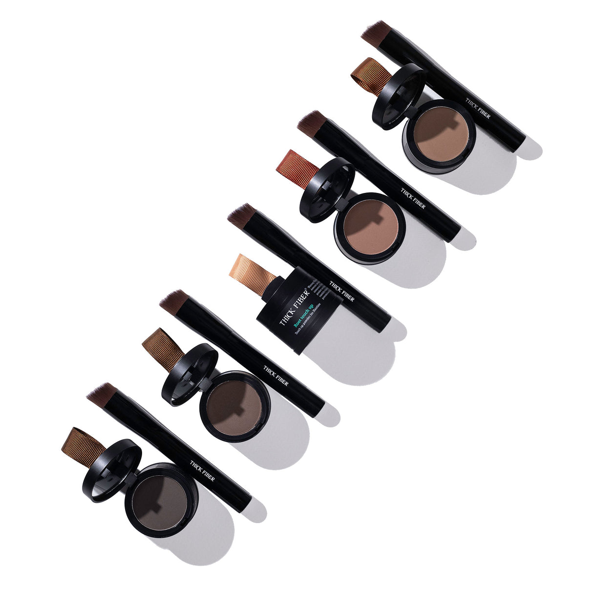 Root Touch Up Powder & Brush – THICK FIBER - Hair Building Fibre